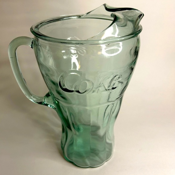 Vintage | Dining | Vintage Coca Cola Green Glass Pitcher 64 Oz | Poshmark